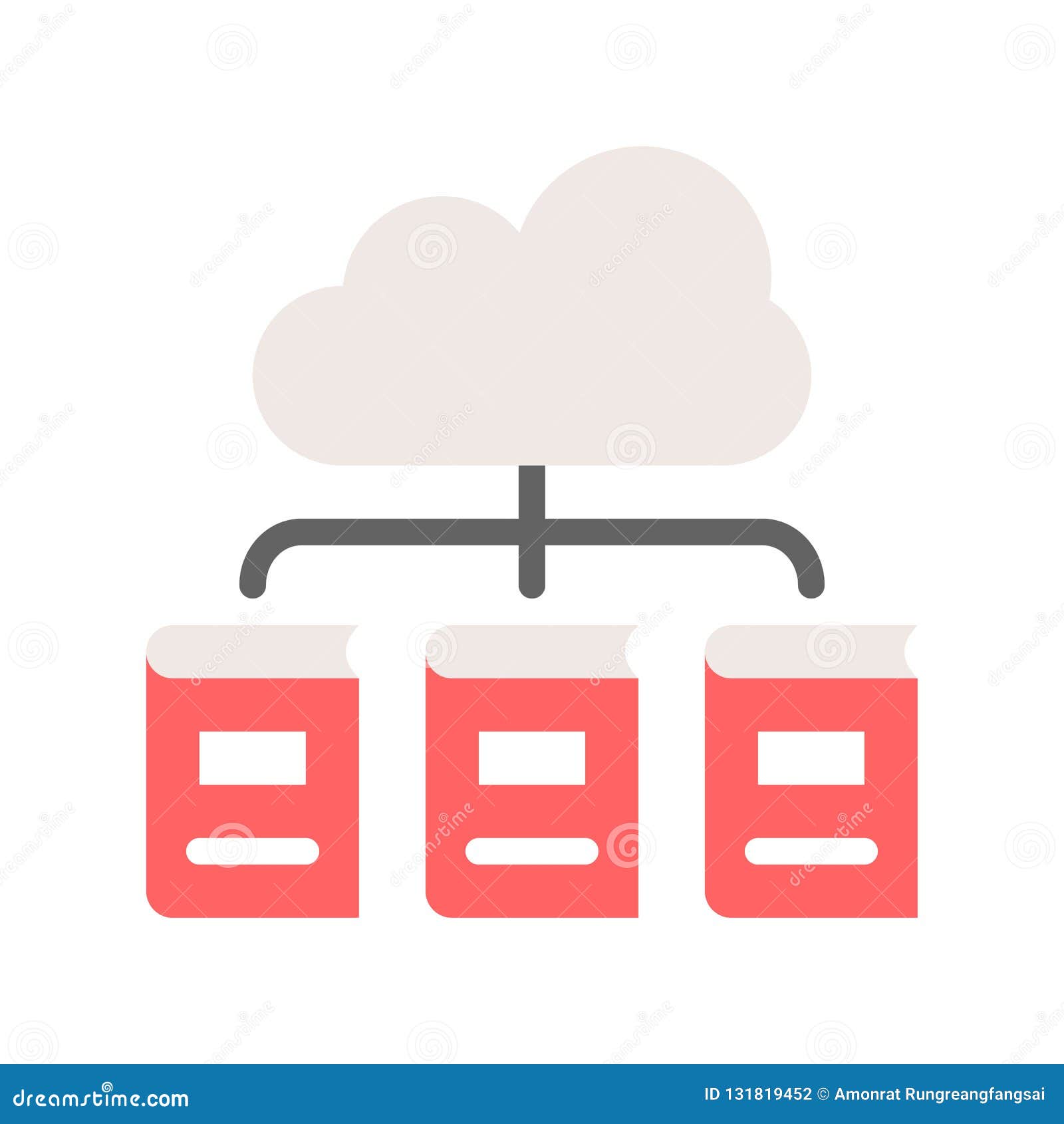 Library Cloud Computing Concept Vector Illustration Icon Stock Vector ... Library Cloud Computing Concept Vector Illustration Icon Stock Vector ...