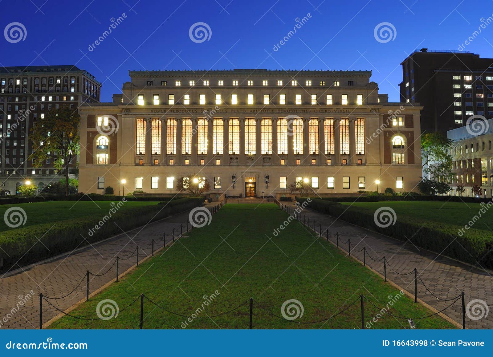 The Library of Columbia University Stock Photo - Image of education ...