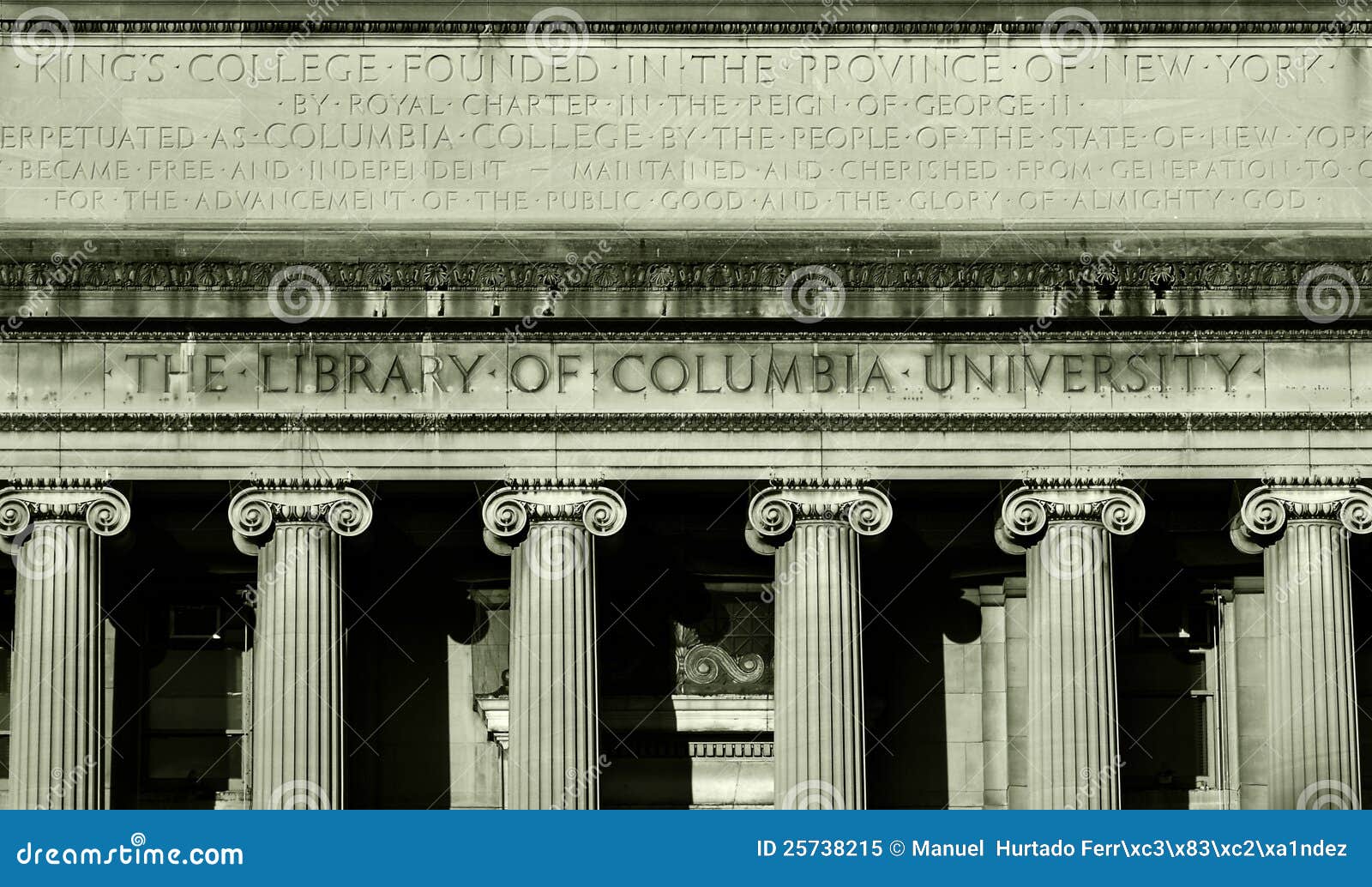 Library of Columbia University Stock Image - Image of building, city ...
