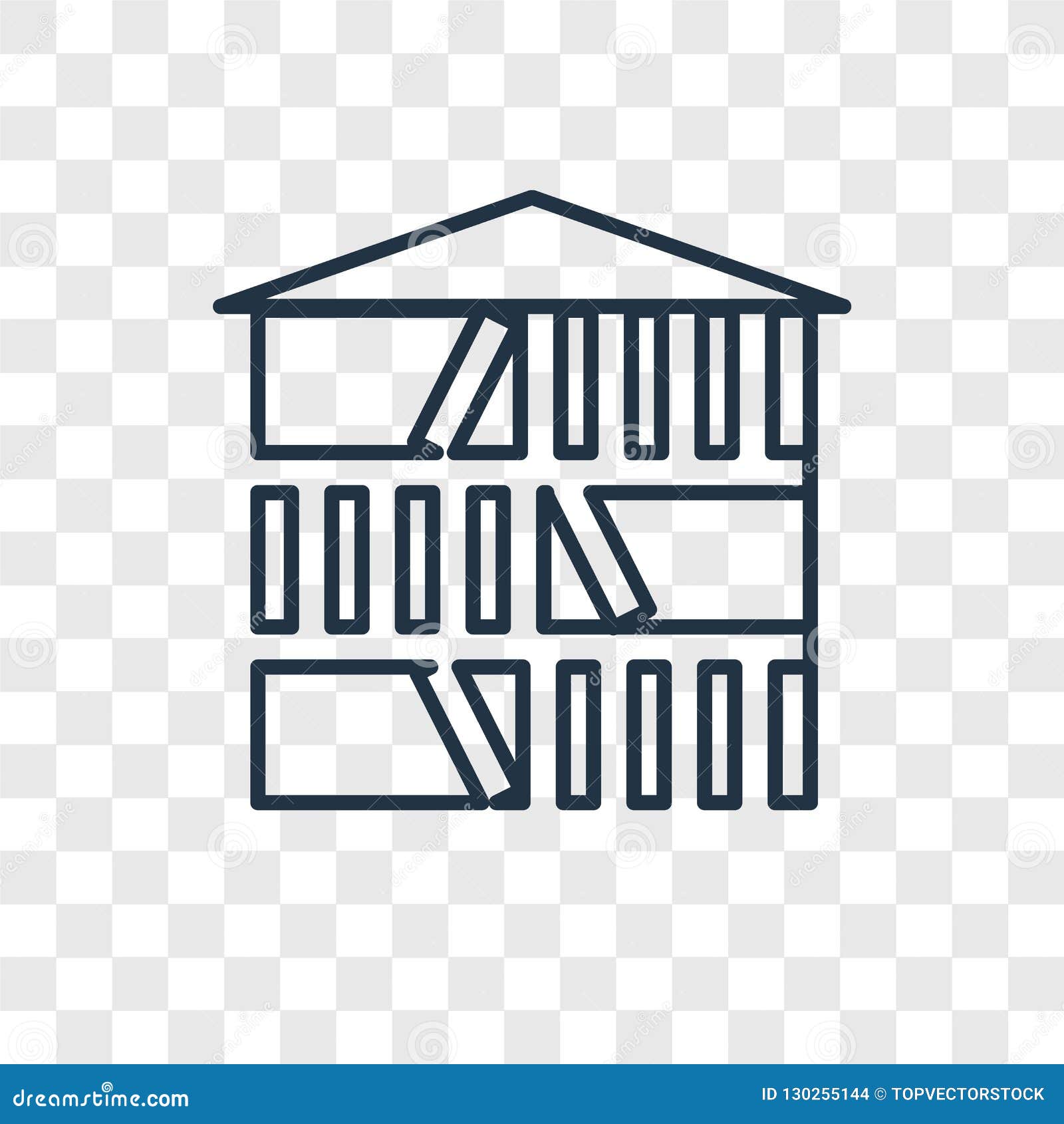 Library Concept Vector Linear Icon Isolated on Transparent Background ...