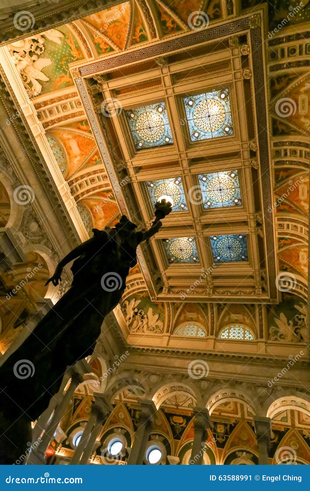 Library of Congress Ceiling Stock Image - Image of color, ceiling: 63588991