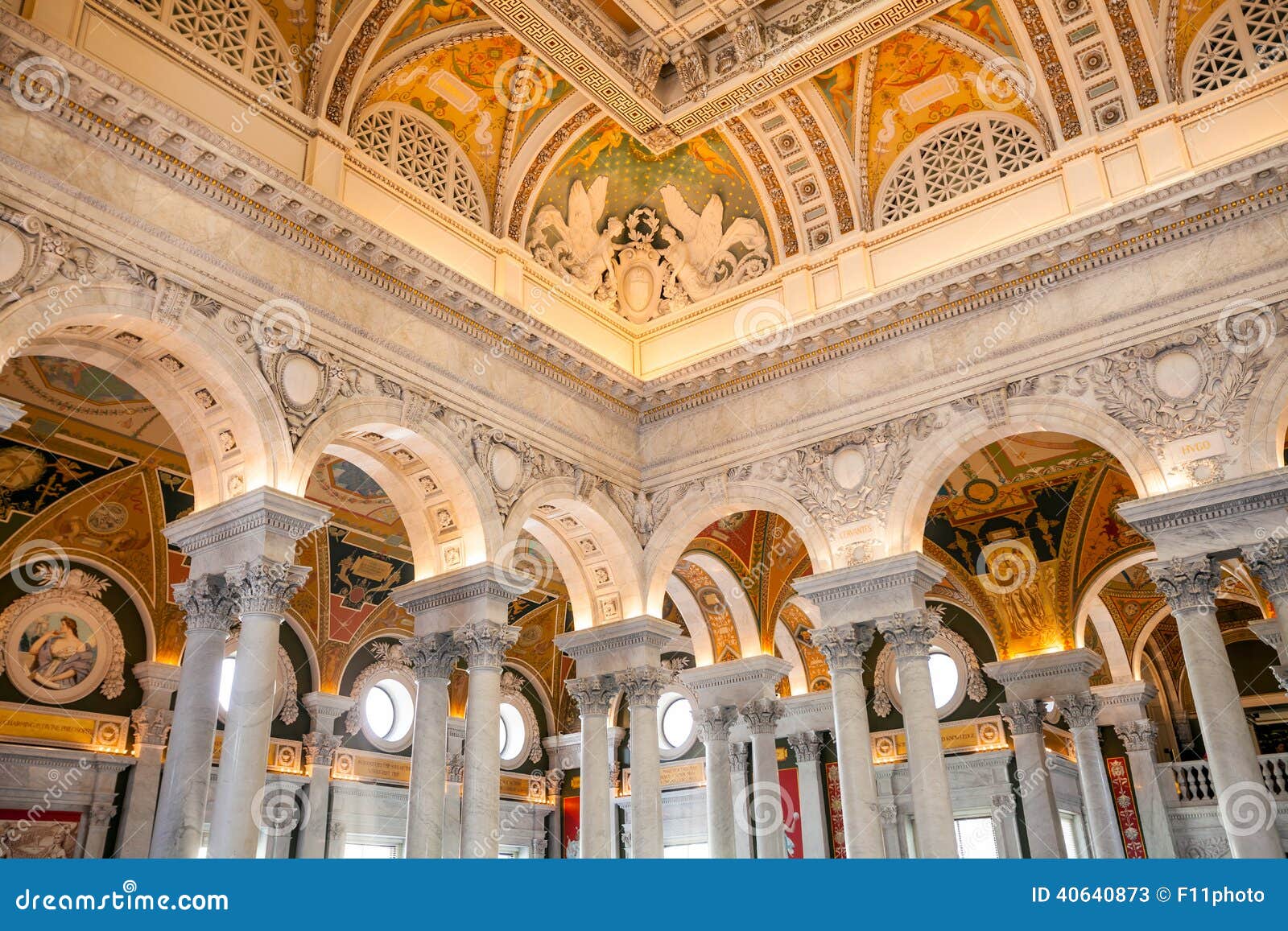 Library of Congress, Interior of the Building, DC Editorial Stock Photo ...