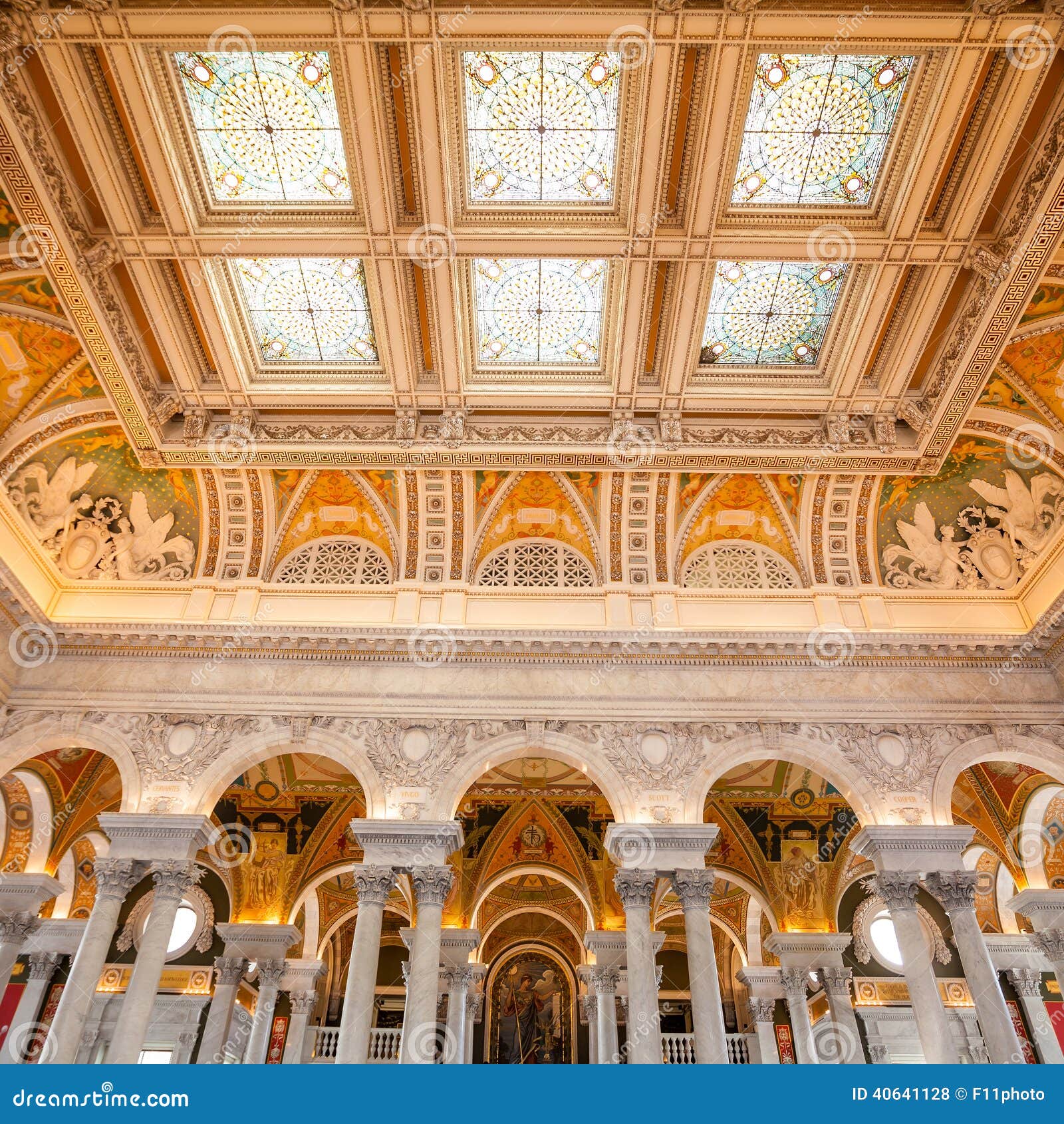 Library of Congress, Interior of the Building, DC Editorial Stock Photo ...
