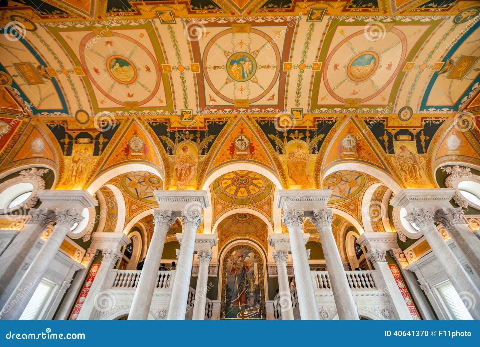 Library of Congress, Interior of the Building, DC Editorial Image ...