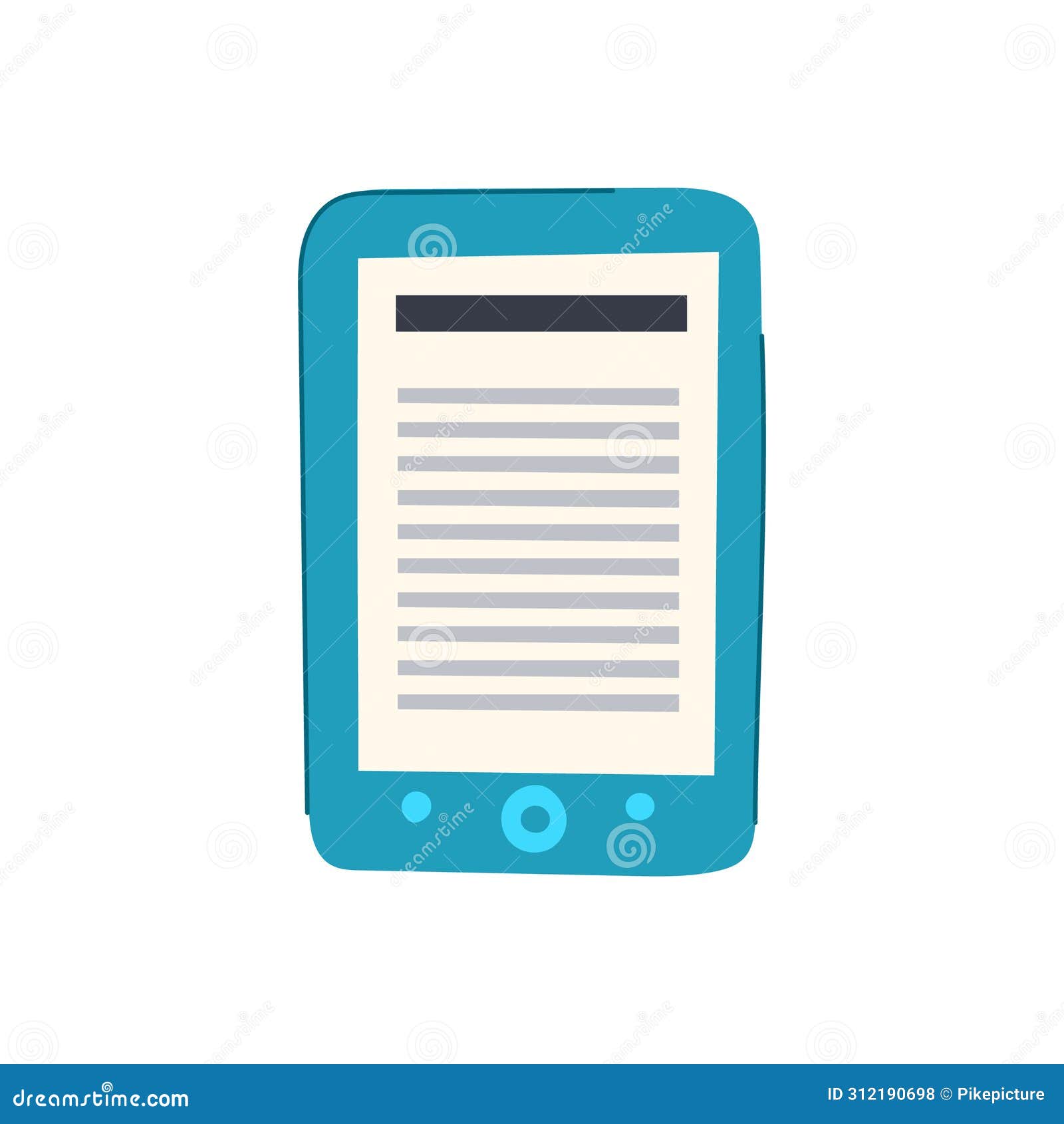 Library E-reader Cartoon Vector Illustration Stock Vector ...