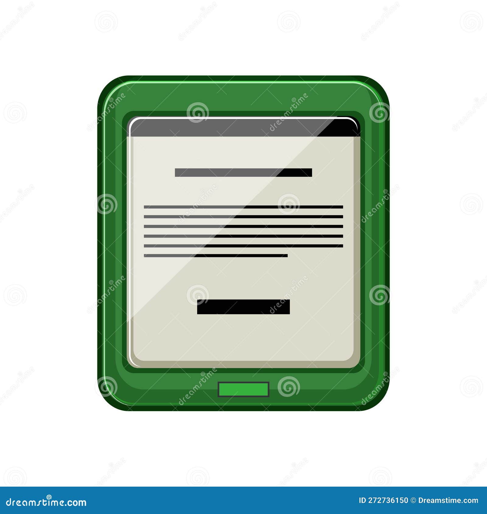 Library Ebook Reader Cartoon Vector Illustration Stock Vector ...