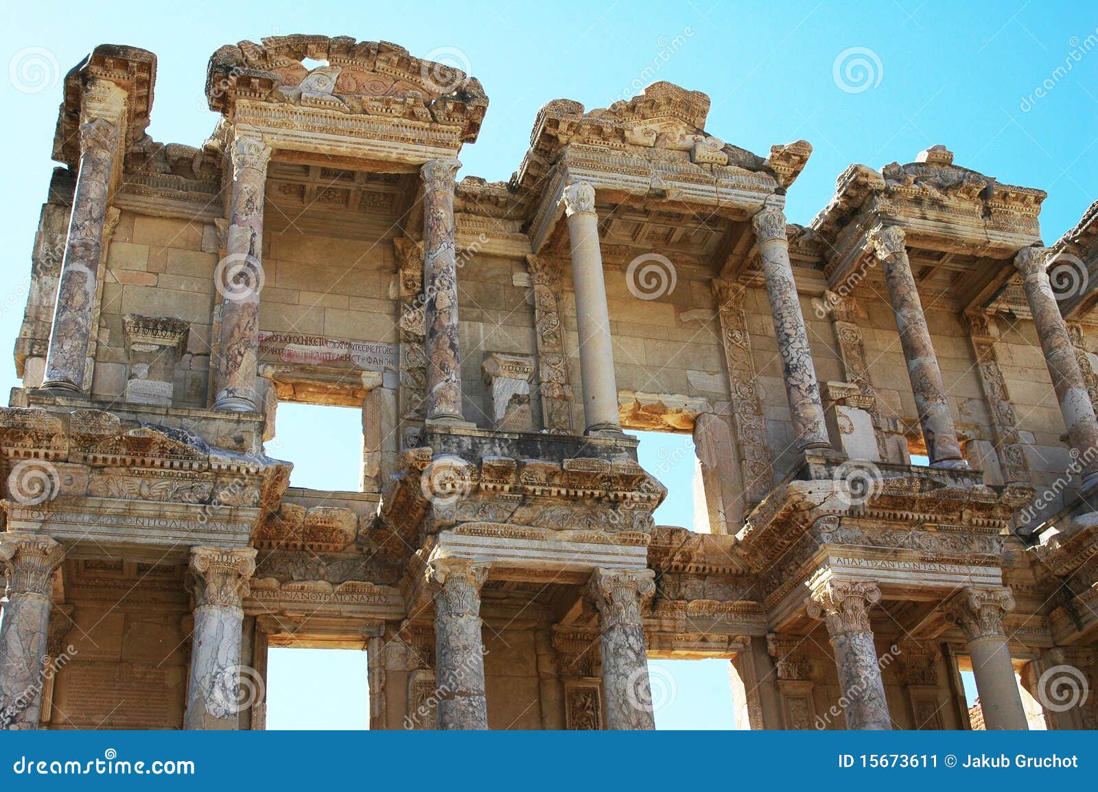 Library in Efez, Turkey stock image. Image of landmark - 15673611