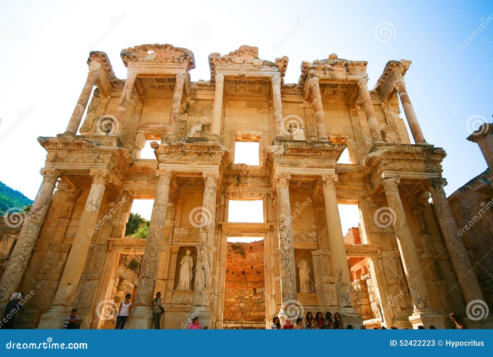 Library of Ephesus editorial stock photo. Image of landscape - 52422223