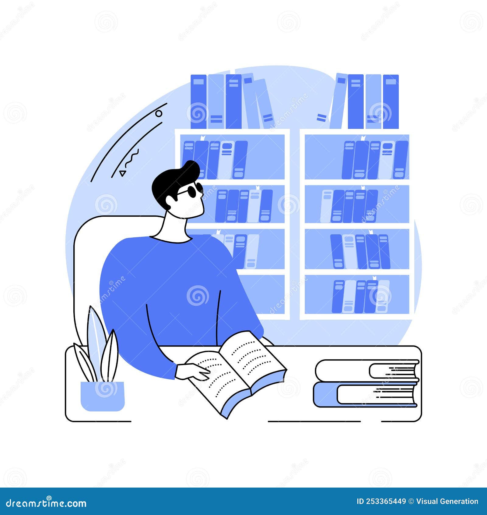 Library Facilities Isolated Cartoon Vector Illustrations. Stock ...
