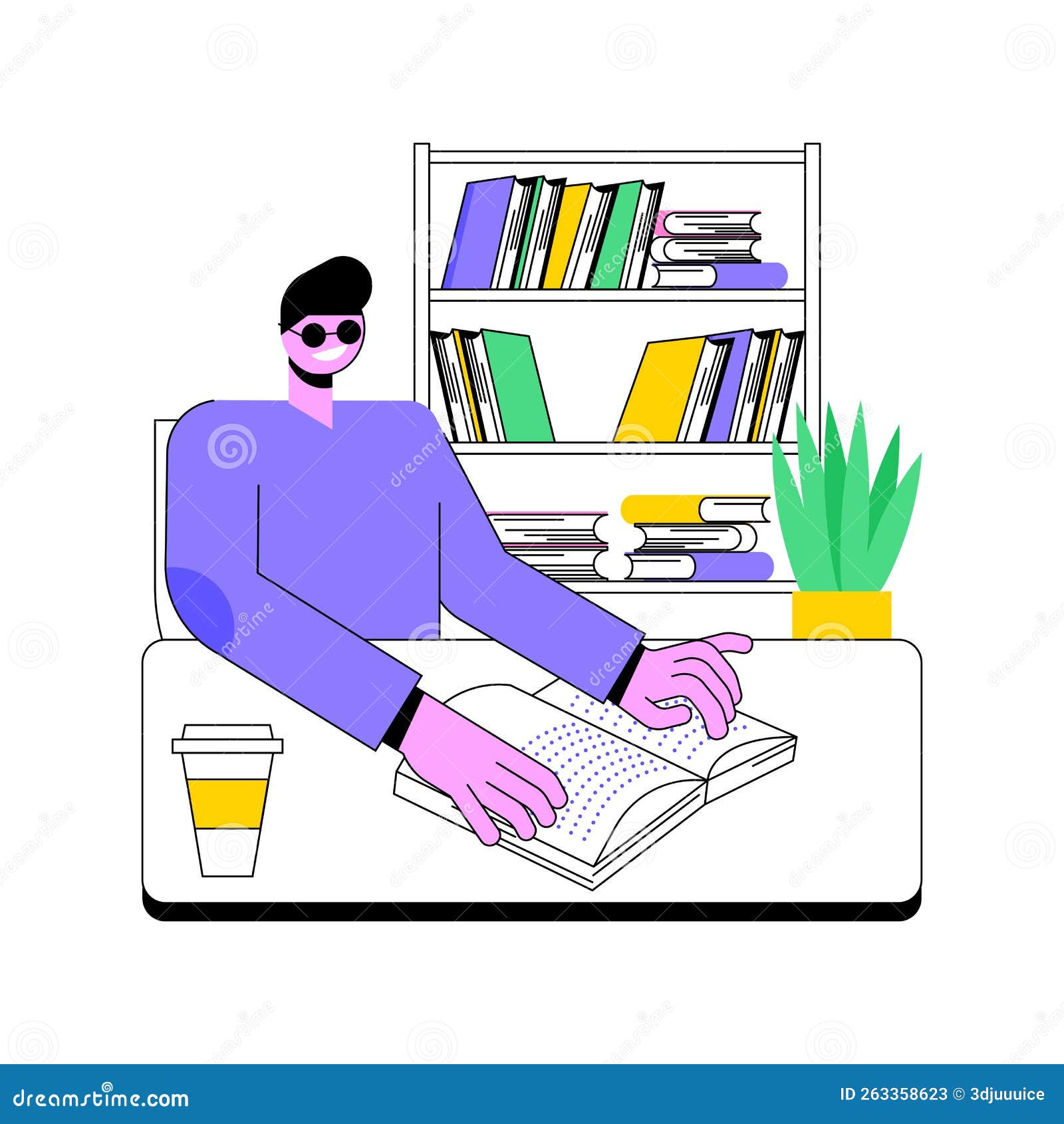 Library Facilities Isolated Cartoon Vector Illustrations. Stock Vector ...