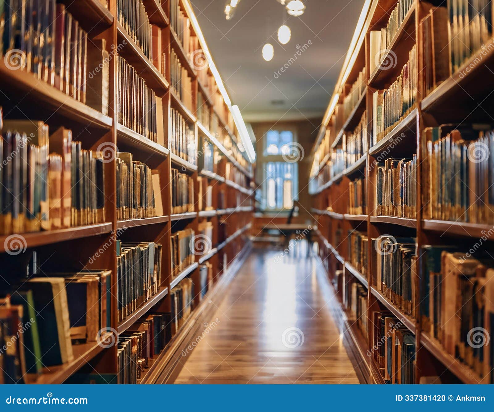 A Library Featuring A Circular Bookshelf Fully Stocked With Books ...