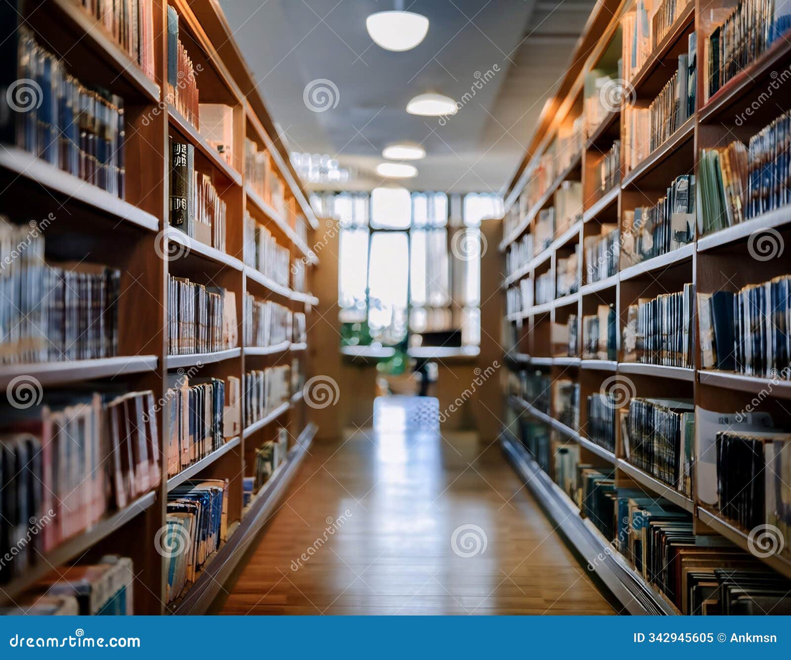 Library Featuring Rows of Books, Reading Spaces, and Educational ...