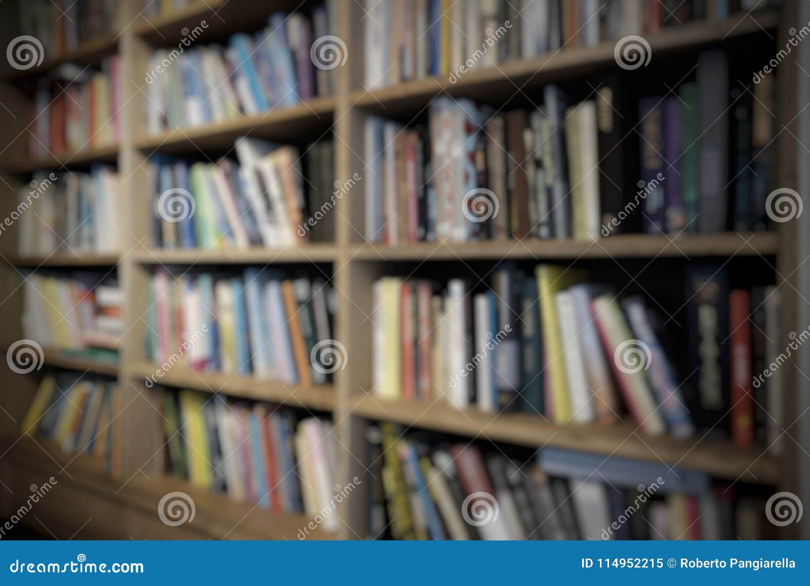 Library Full of Blurry Books Stock Image - Image of design, messy ...