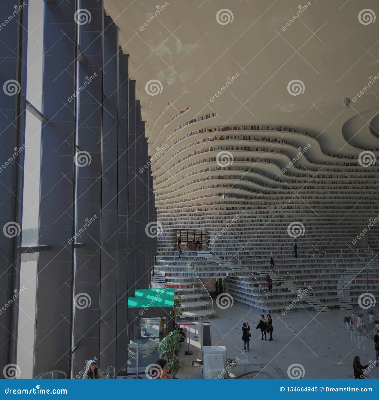 Library Full of Future Sense of Science and Technology Editorial Image ...