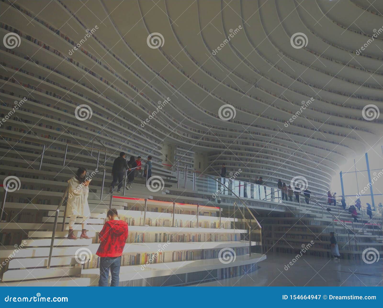 Library Full of Future Sense of Science and Technology Editorial ...