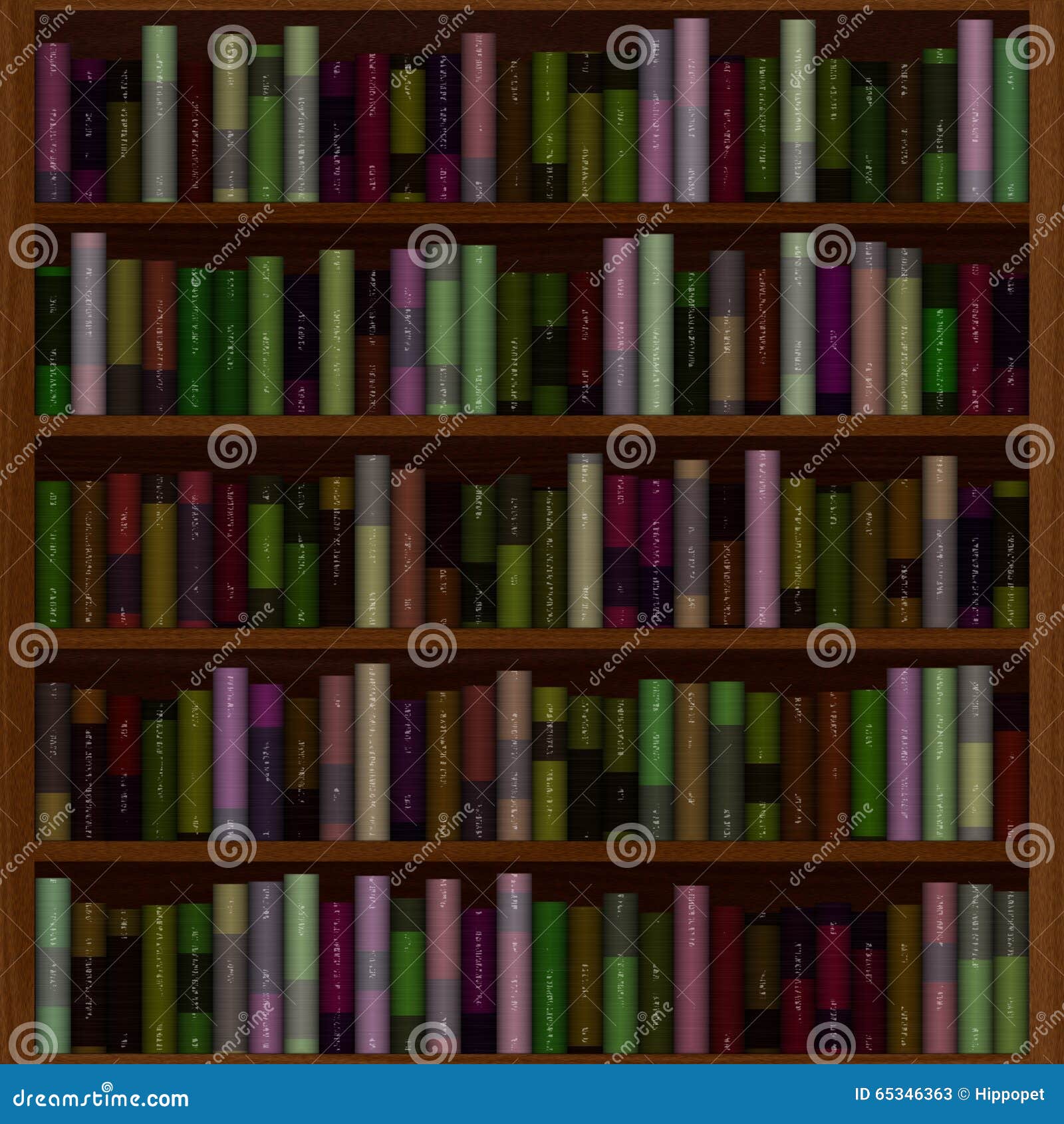 Library full of old books stock illustration. Illustration of ...