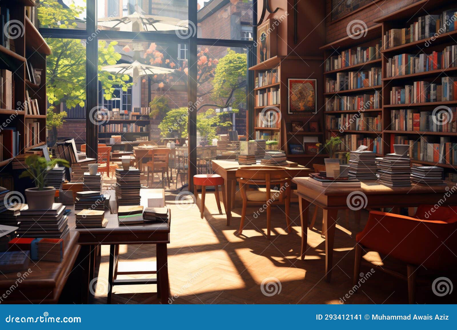 Library with a Green Sofa, a Coffee Table and a Bookcase - Ai Generated ...