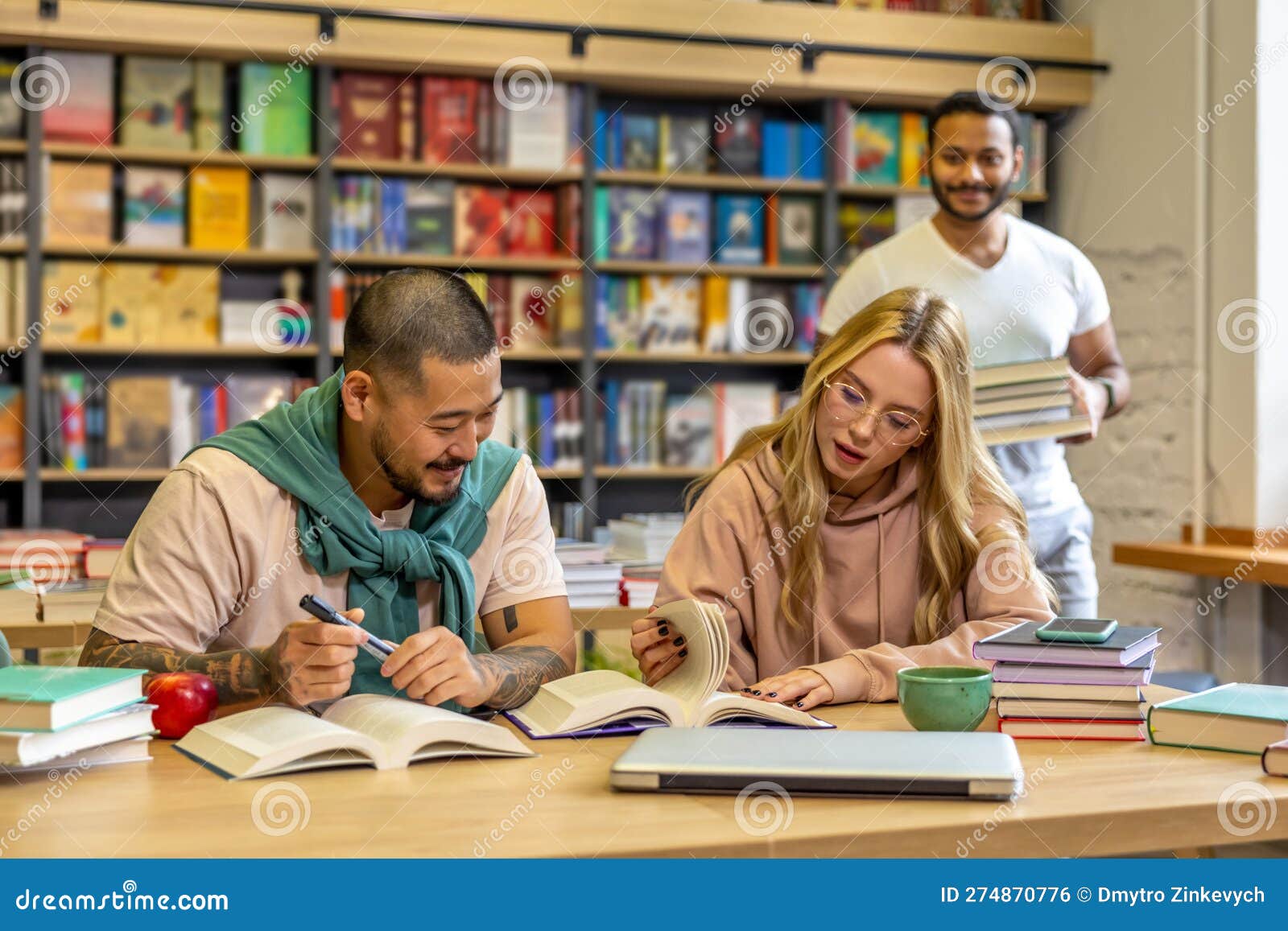Group of People Reading Books in Library Stock Photo - Image of ...