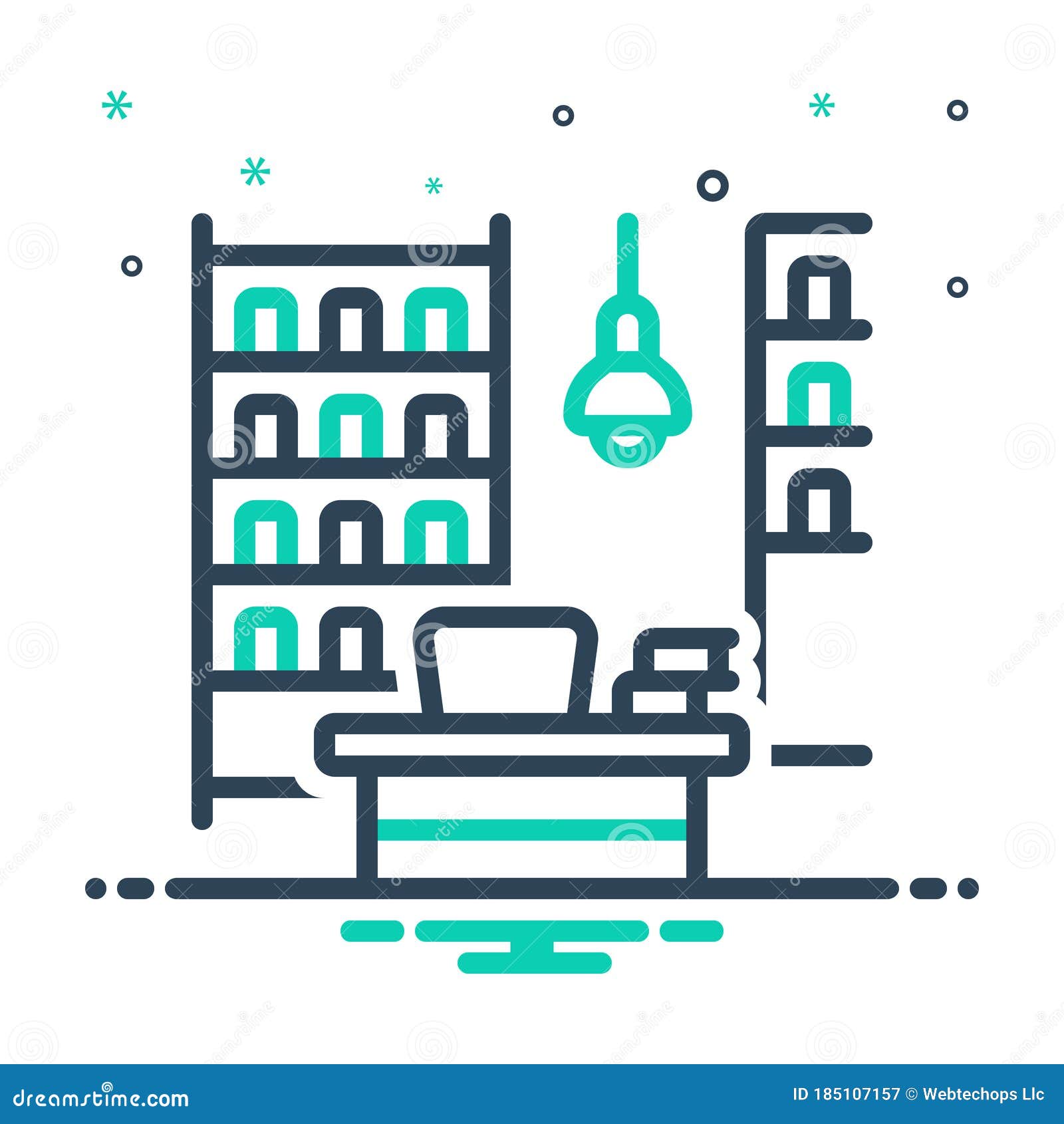 Mix Icon for Library, Books and Knowledge Stock Vector - Illustration ...