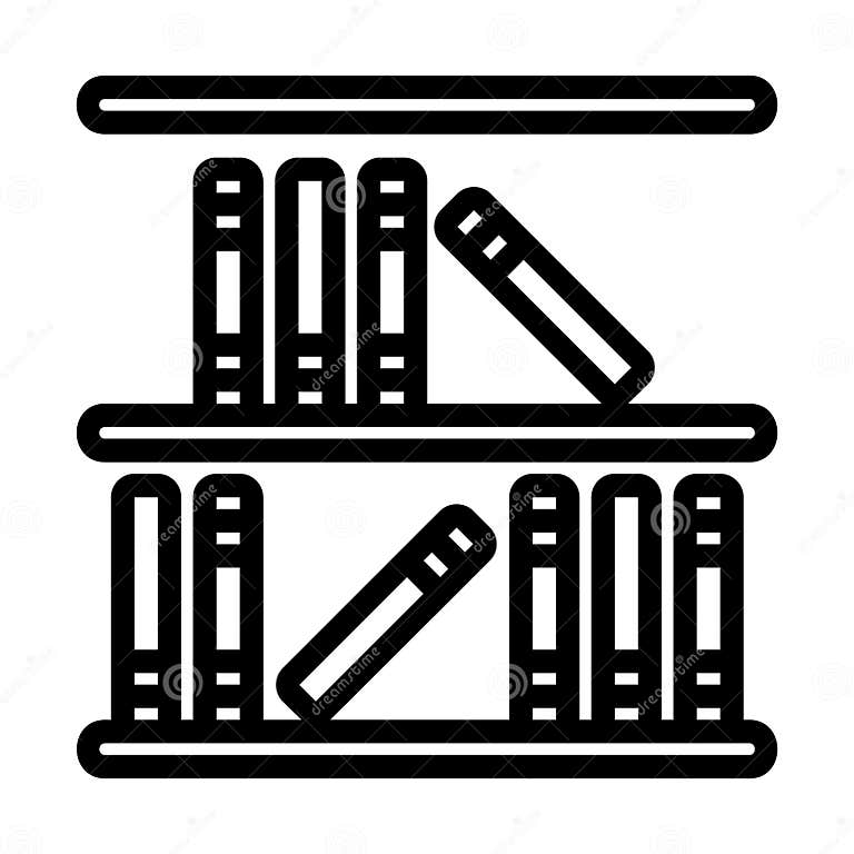 Library Icon in Line Style for Any Projects Stock Vector - Illustration ...