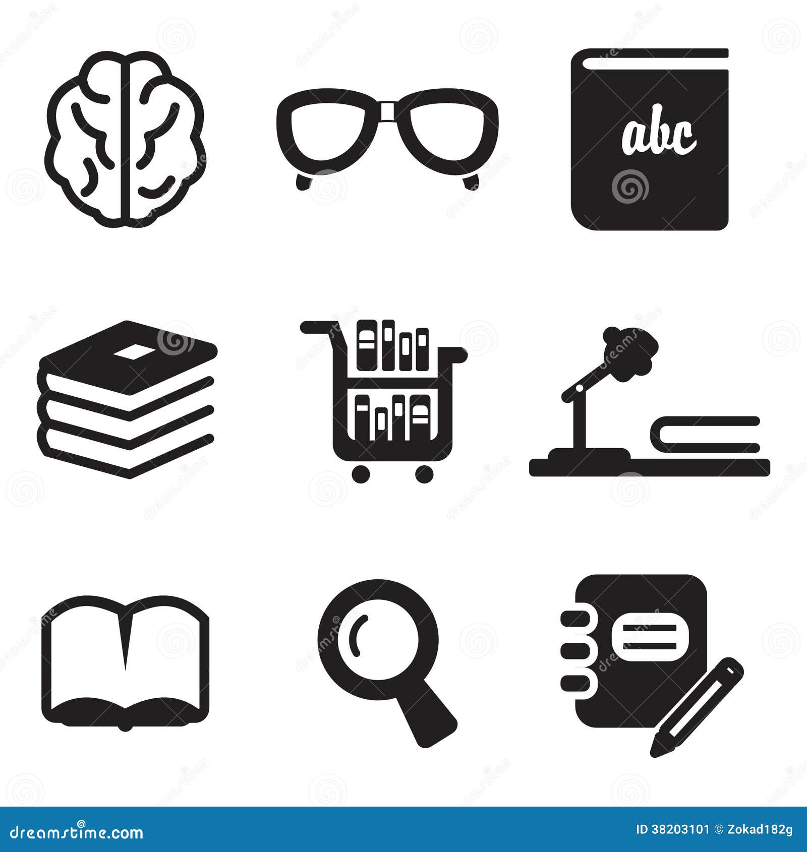 Library Icons stock vector. Illustration of design, college - 38203101