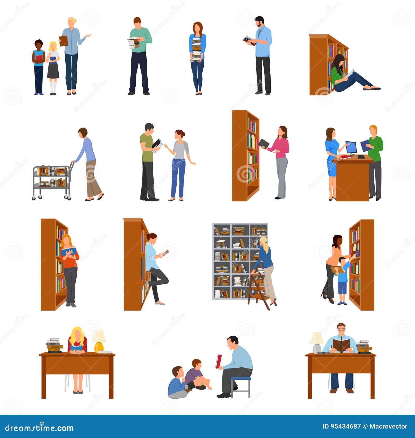 Library Icons Set stock vector. Illustration of choice - 95434687 Library Icons Set stock vector. Illustration of choice - 95434687
