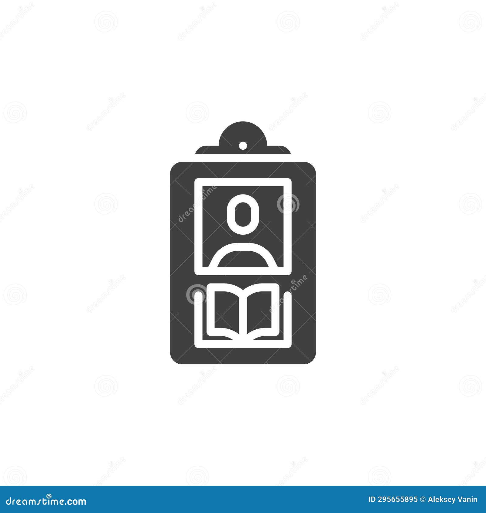 Library ID Badge Vector Icon Stock Illustration - Illustration of ...