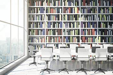 Library interior stock illustration. Illustration of collection - 80165326