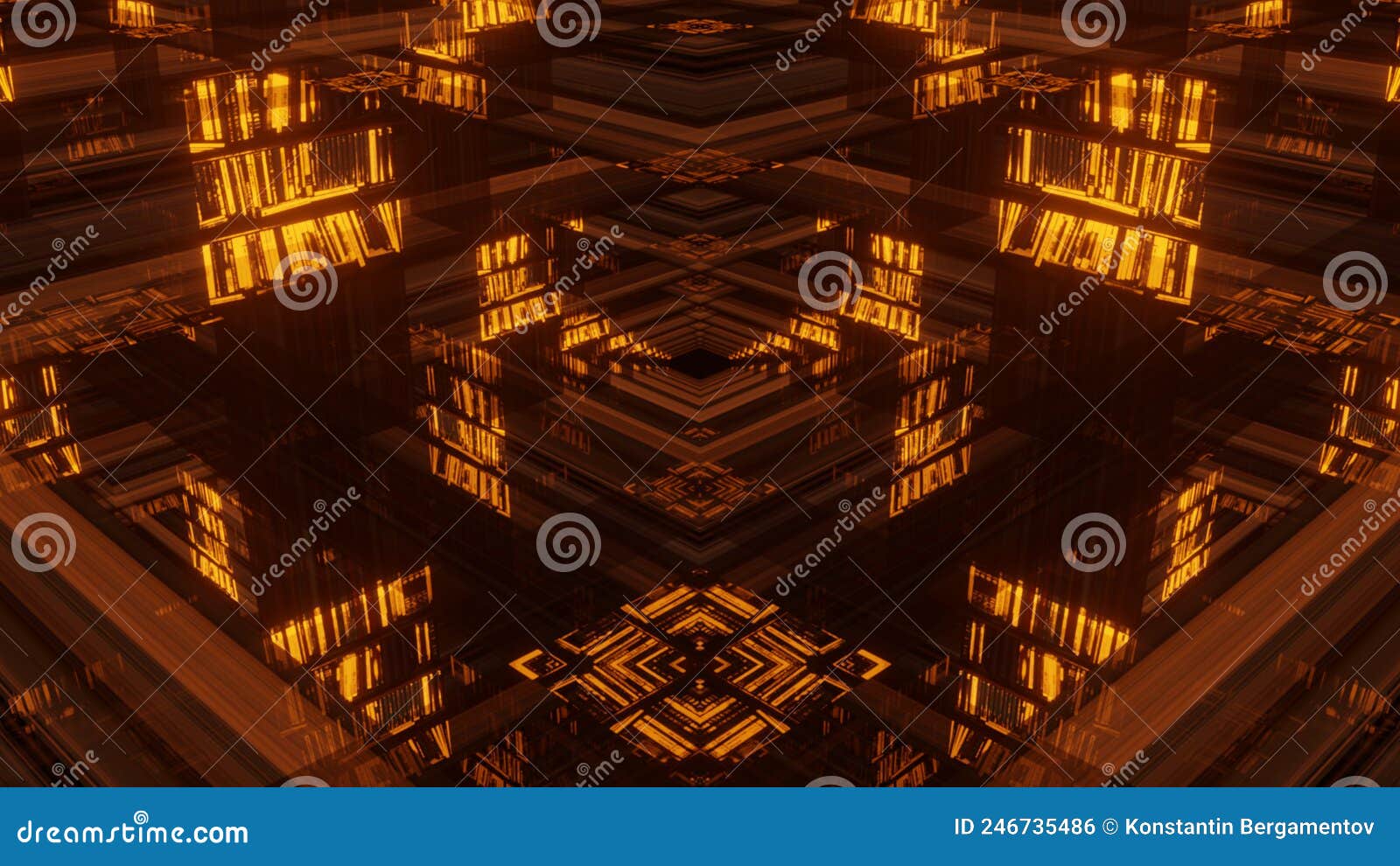 Library Interstellar, Scene for Background. Abstract Fractal. Stock ...