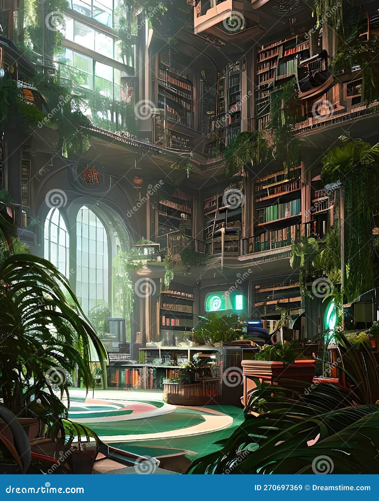 The Library of the Library of the University of London. Stock ...