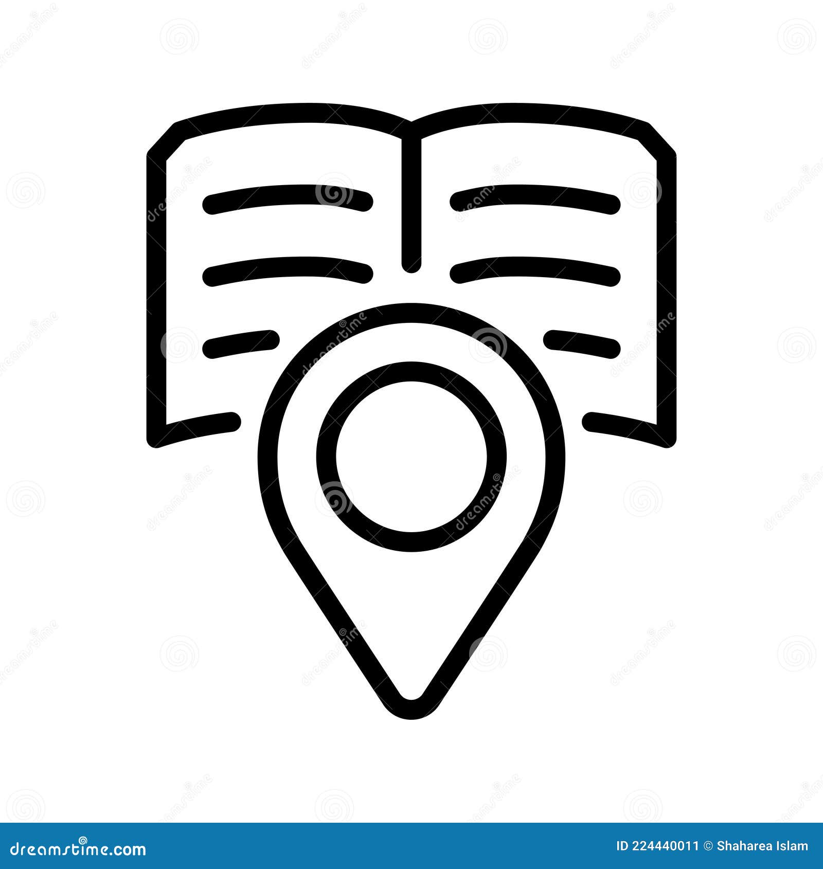 Library location icon stock vector. Illustration of vector - 224440011