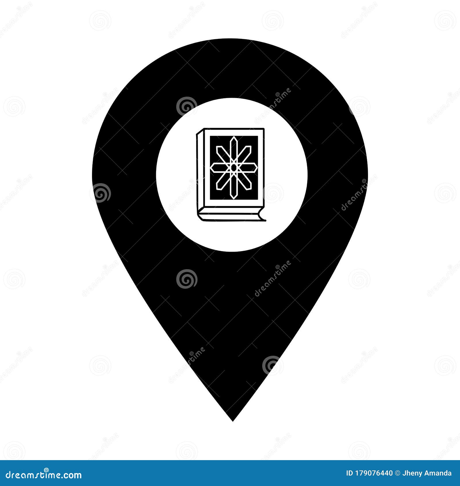 Library Location Map Pin Pointer Icon. Element of Map Point for Mobile Concept and Web Apps ...
