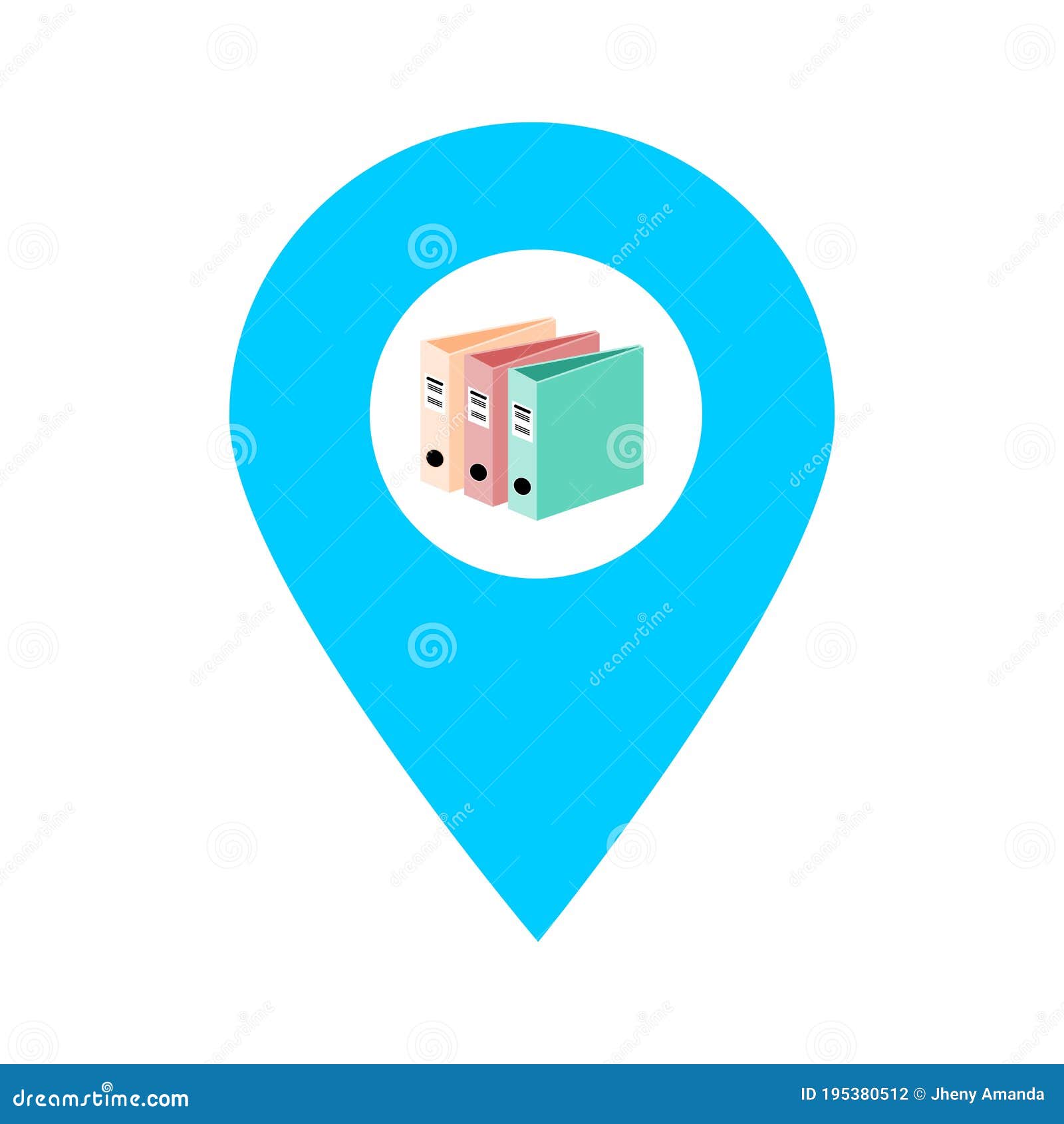 Library Location Map Pin Pointer Icon. Element of Map Point for Mobile Concept and Web Apps ...