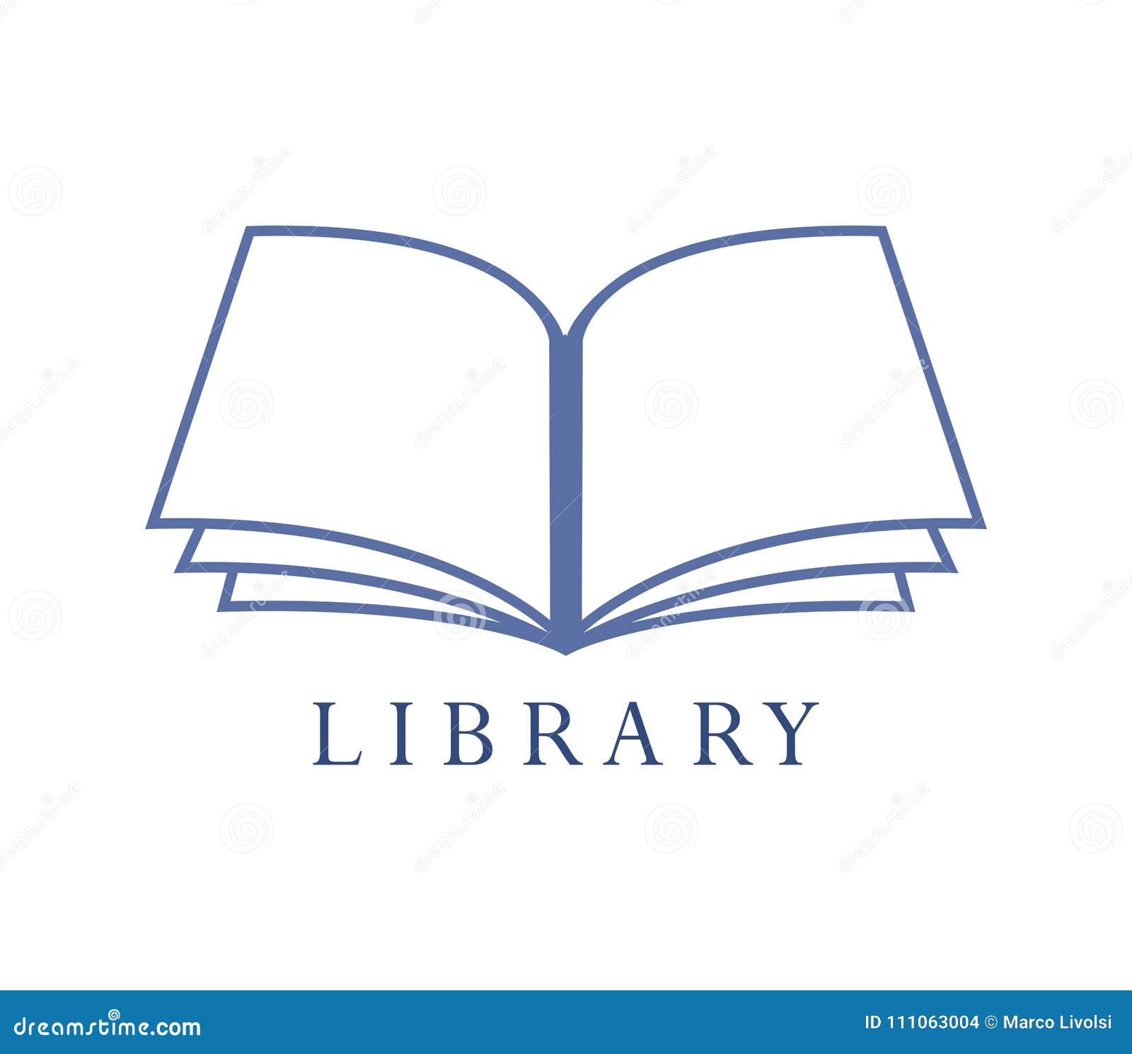 Library logo stock illustration. Illustration of hand - 111063004