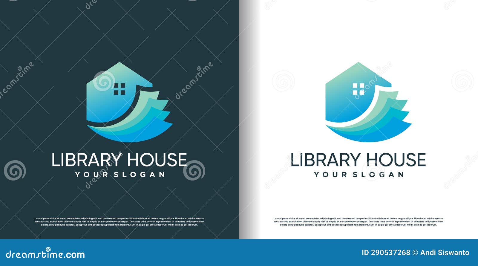 Library Logo Template with House Style Premium Vector Stock Vector ...