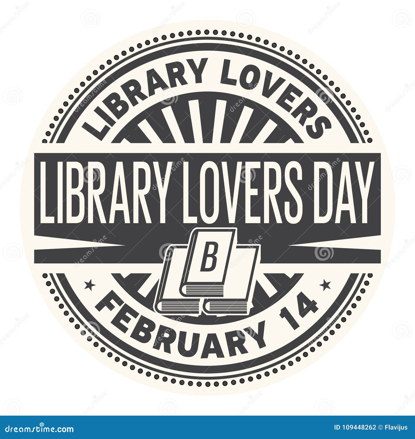 Library Lovers Day Rubber Stamp Stock Vector - Illustration of ...
