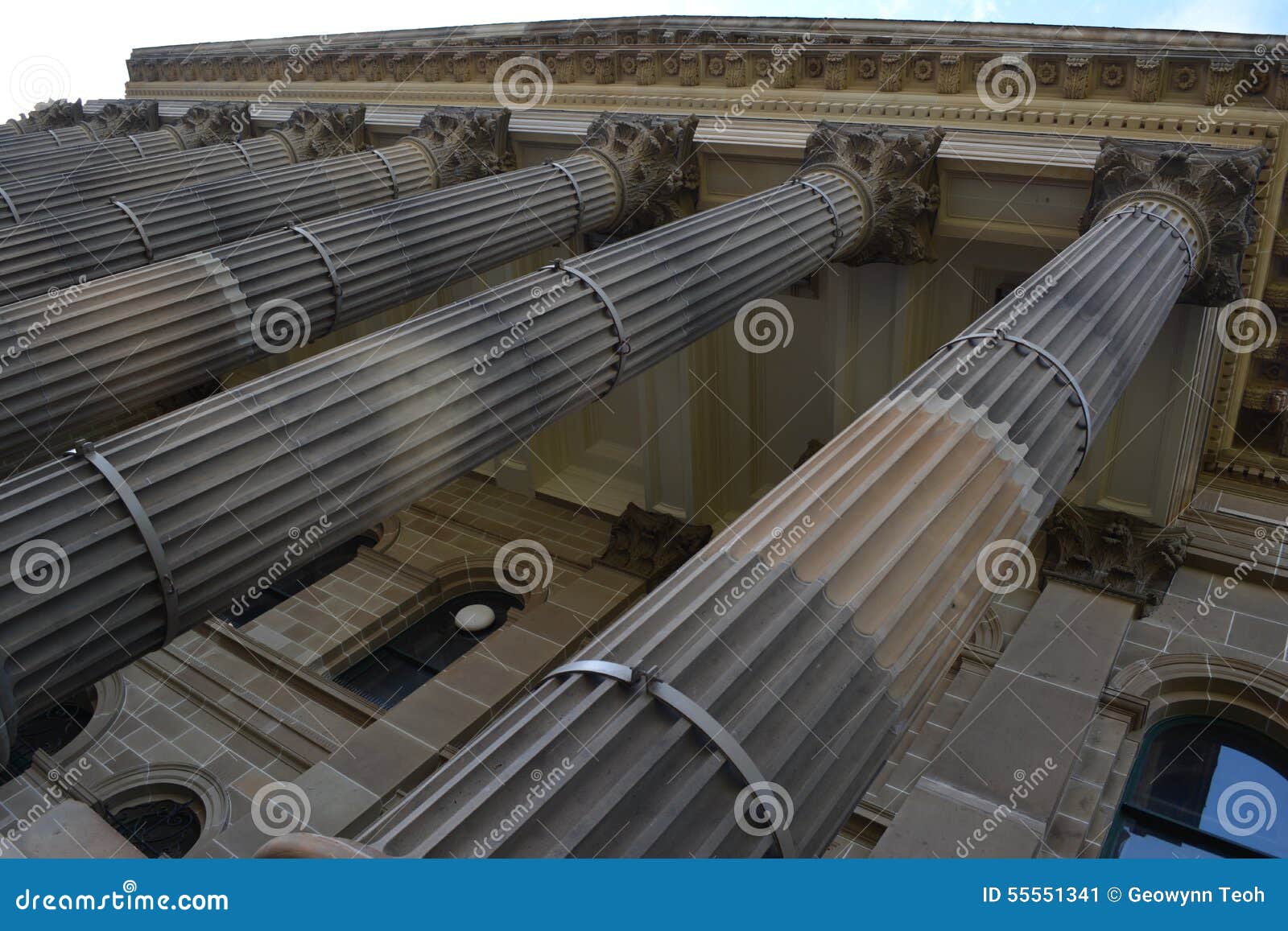 Library massive pillars stock image. Image of landscapes - 55551341
