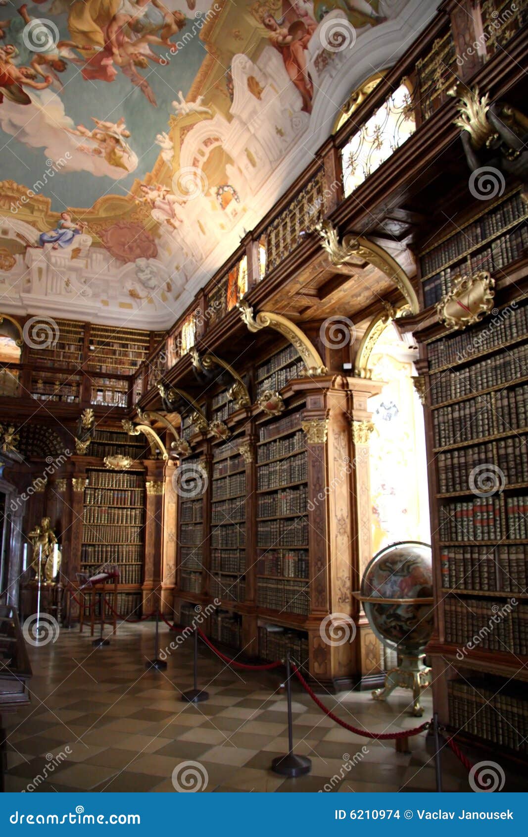 Library in monastery Melk stock photo. Image of belfry - 6210974
