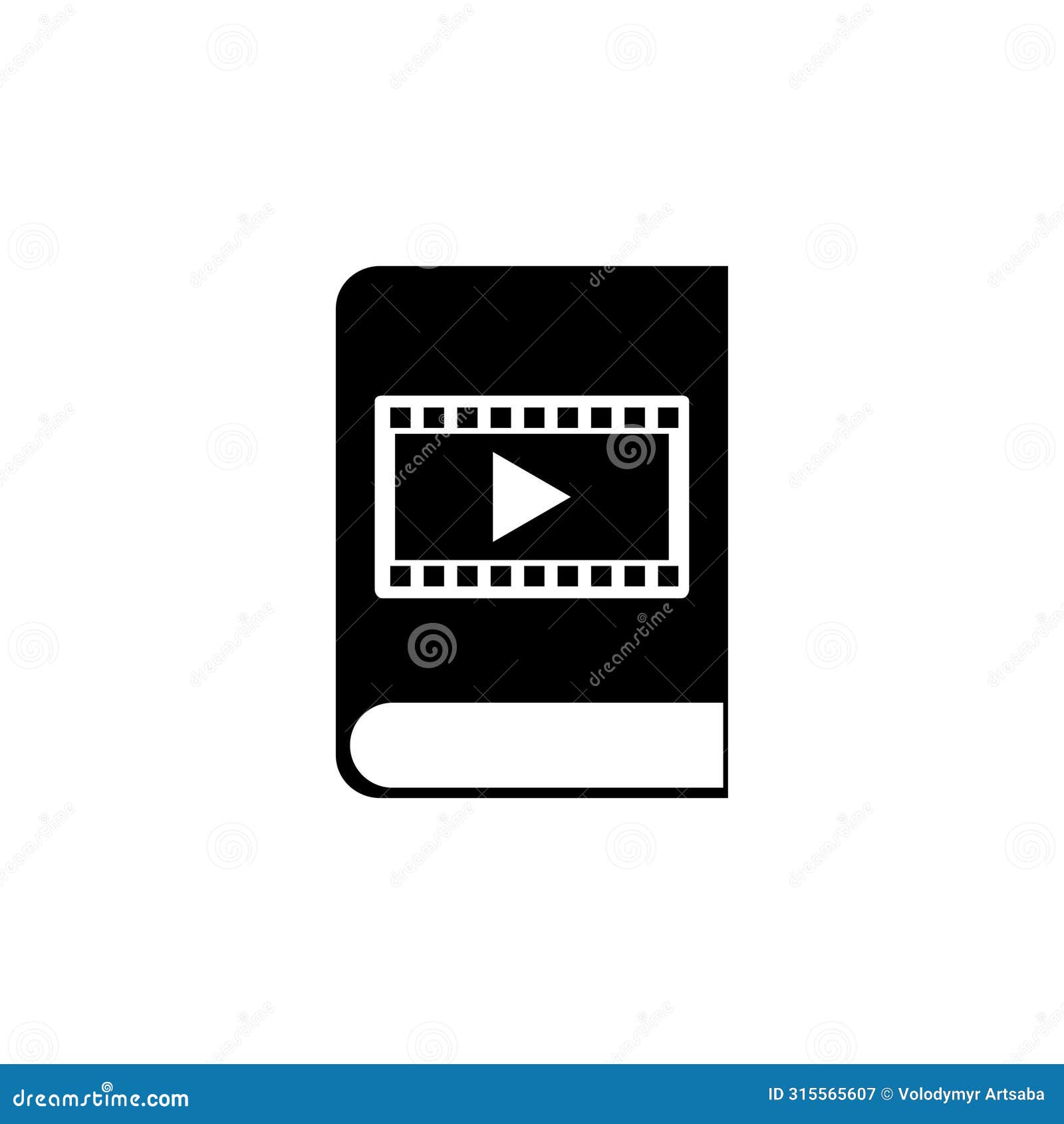 Library Movie Book Flat Vector Icon Stock Vector - Illustration of ...