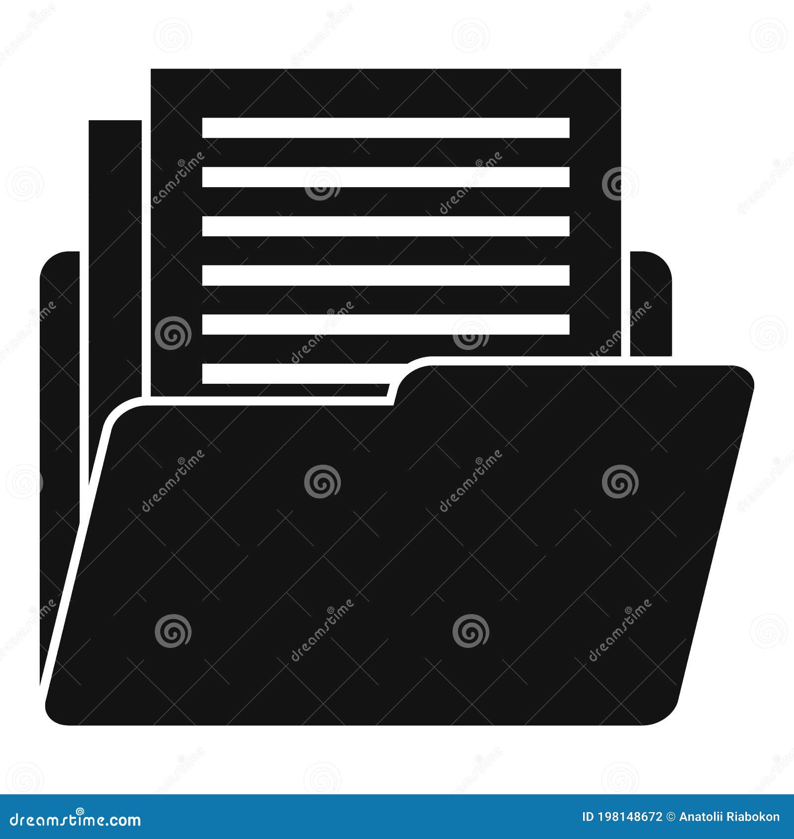 Library Online Folder Icon, Simple Style Stock Vector - Illustration of ...