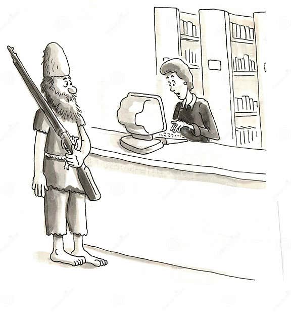 Library Patron stock illustration. Illustration of humor - 36996444