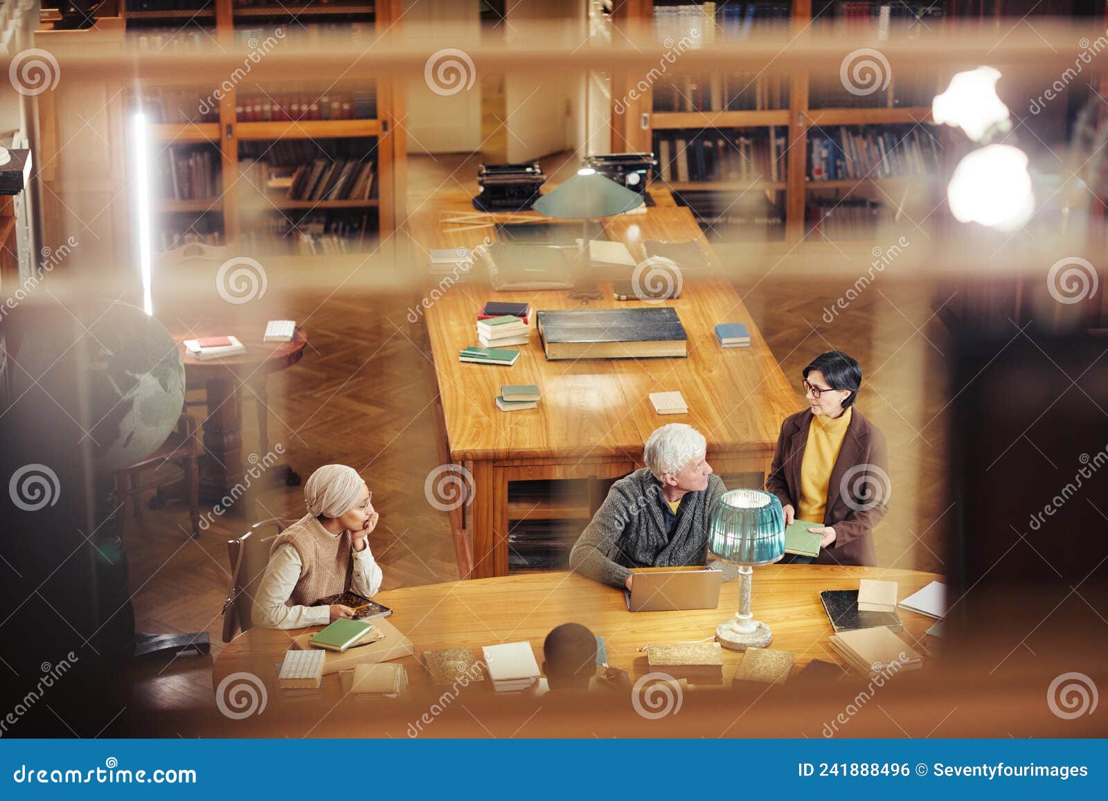Library with People stock photo. Image of studying, learning - 241888496
