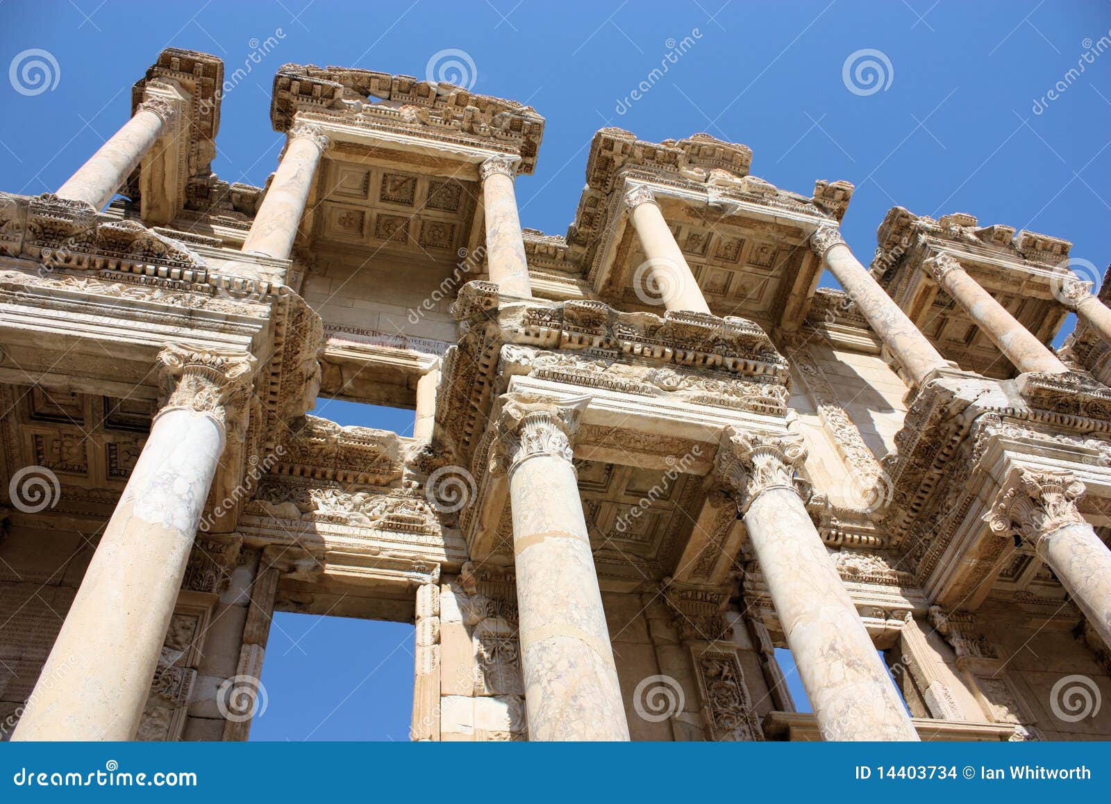 Library Ruins in Ephesus stock photo. Image of mediterranean - 14403734