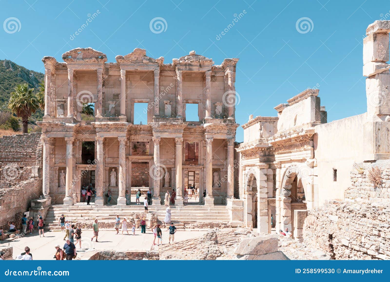The Library Ruins of Ephesus in Turkey Stock Photo - Image of tourism ...