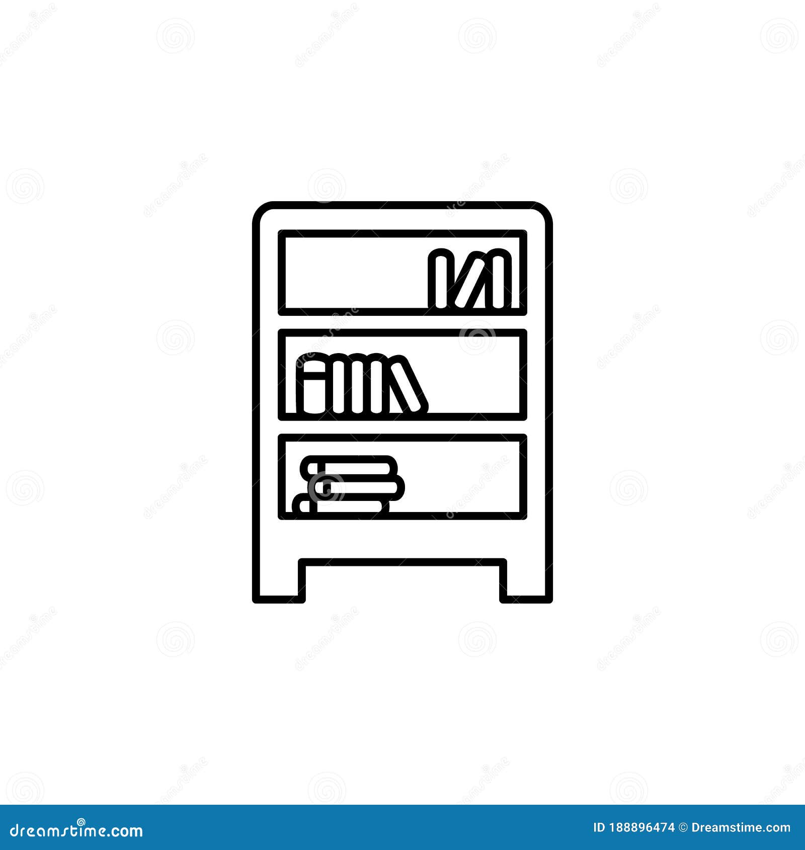 Library School Book Icon. Element of School Icon Stock Illustration ...