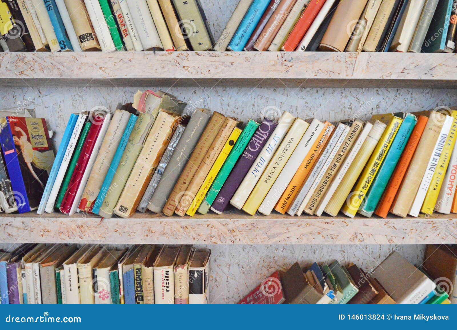 Library in Secondhand Bookstore Editorial Stock Image - Image of store ...