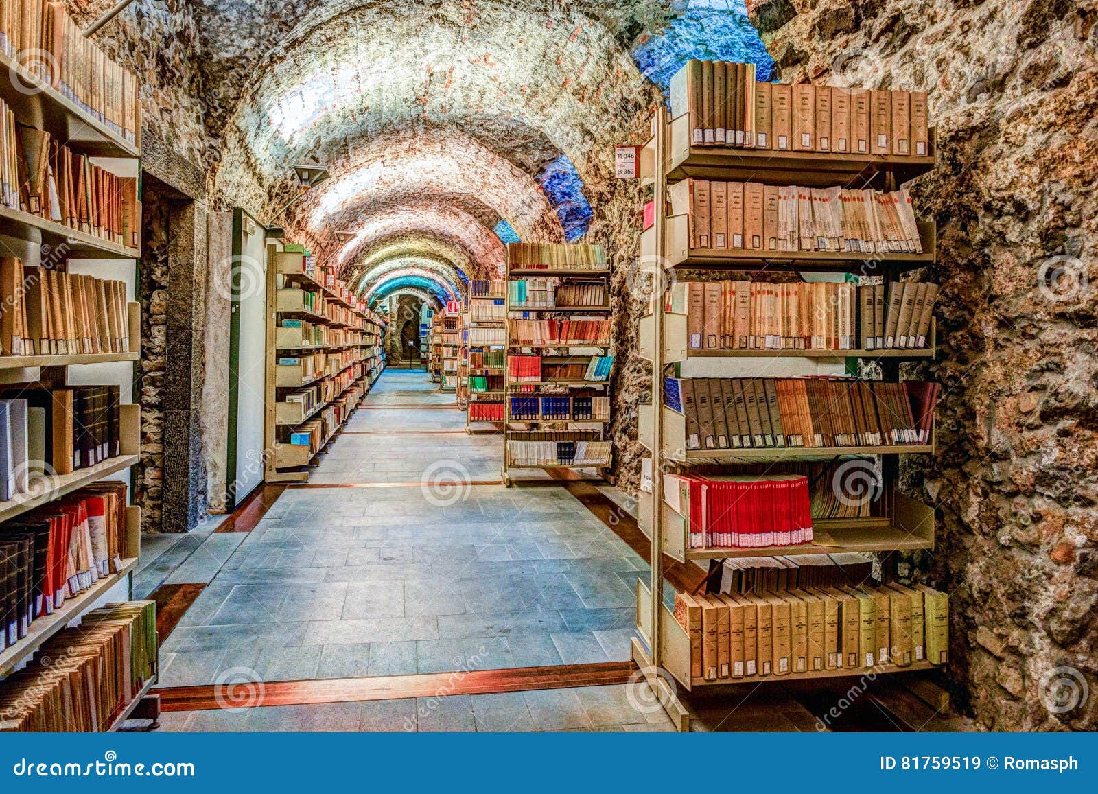 Library Setting with Books and Reading Material. Stock Image - Image of ...