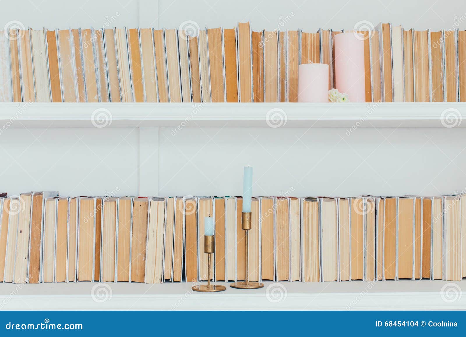Library Setting with Old Books Stock Photo - Image of paper ...