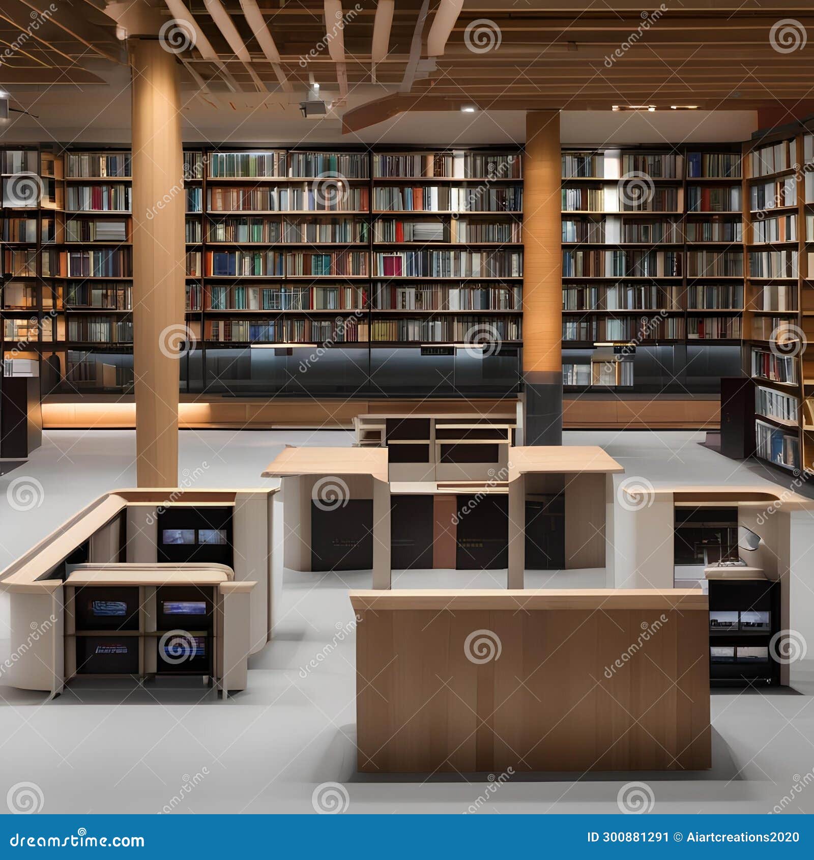 A Library Space with Advanced VR Reading Stations and Interactive ...