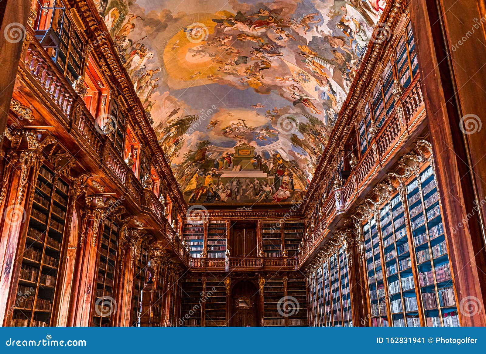 Library of Strahov Monastery, Prague, Czech Republic Editorial Photo ...